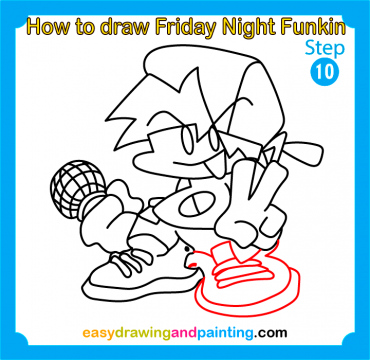 How to draw Friday Night Funkin FNF boyfriend - Easy Drawing and Painting