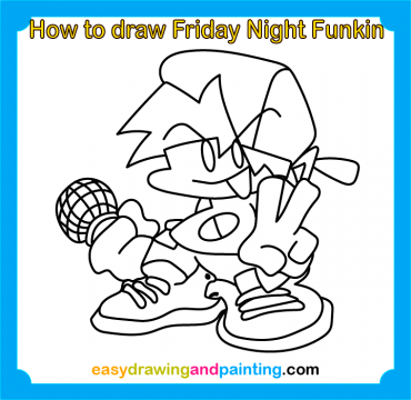 How to draw Friday Night Funkin FNF boyfriend - Easy Drawing and Painting