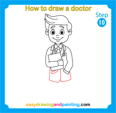 How to draw a doctor step by step - Easy Drawing and Painting