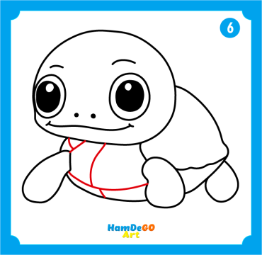How to draw a cute turtle step by step - Easy Drawing and Painting